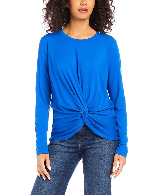 Karen Kane Twist Front Top - Royal