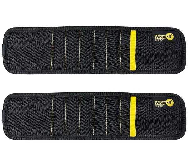 WRAP-IT STORAGE Set Of 2 Magsnap Magnetic Snap Wristbands