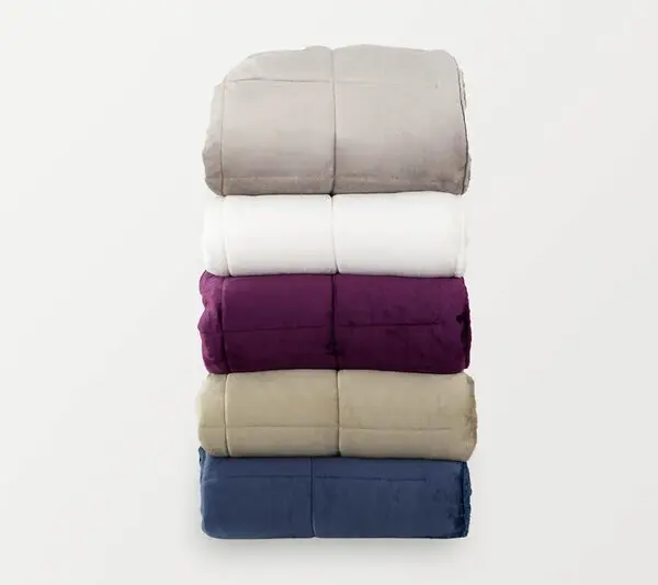 BERKSHIRE BLANKET Berkshire Reversible Velvetloft Sherpa Comforte R Set Twin