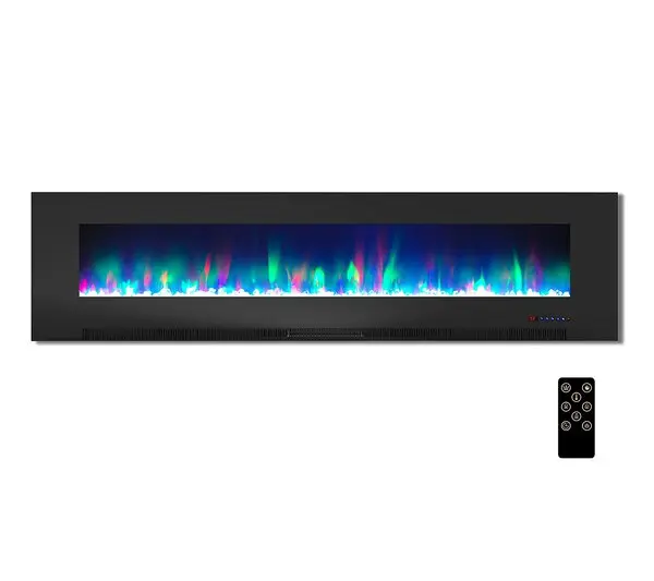 CAMBRIDGE 78-in. Wall Mounted Electric Fireplac E Heater With