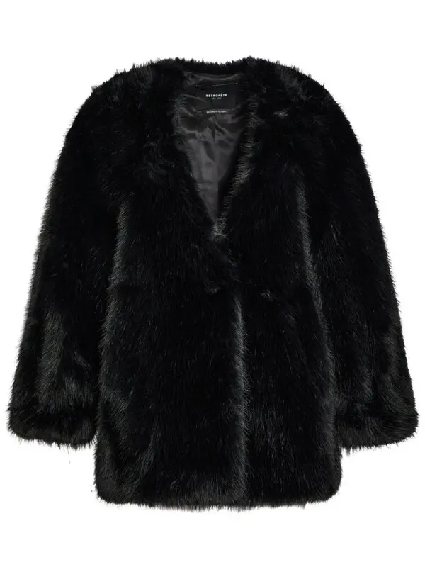 Retrofete Heiress Faux Fur Jacket - Black