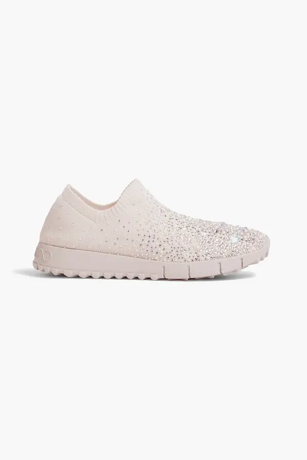 JIMMY CHOO Verona Embellished Slip-on Sneakers