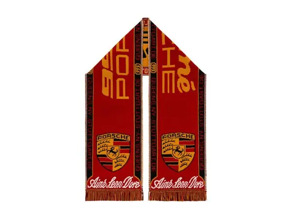 Aimé Leon Dore X Porsche 993 Turbo Wool Souvenir Scarf - Red