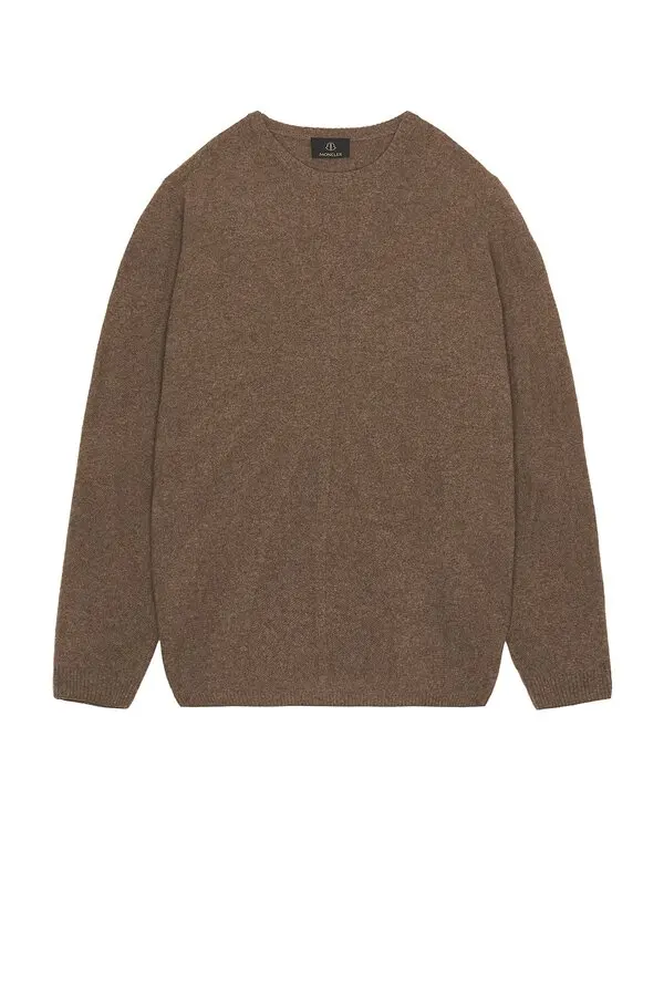 Rick Owens X Moncler Jumbo Round Neck Sweatshirt In Brown