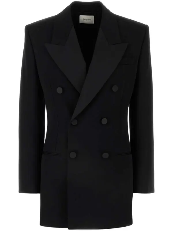 Saint Laurent Wool Blazer Dress