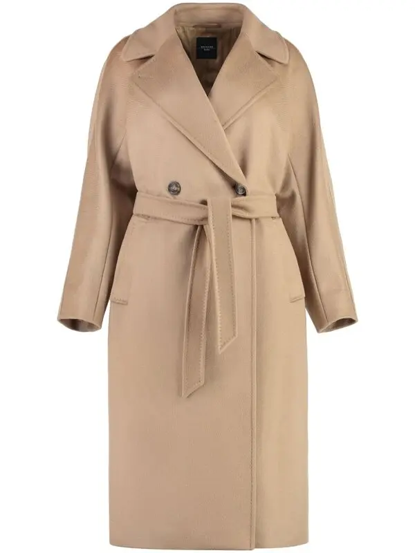 Max Mara Belted Wool Coat - Neutrals