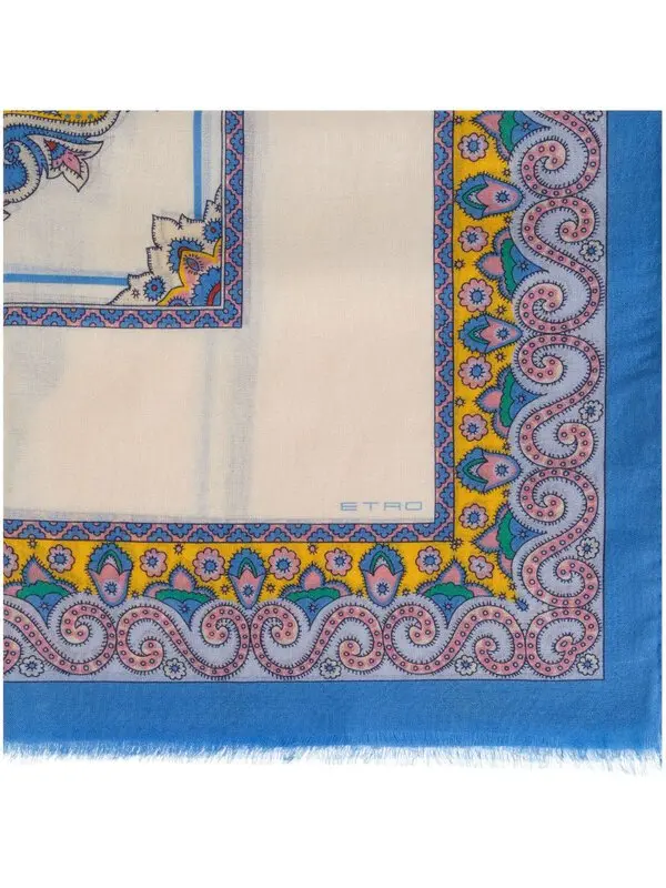 Etro Printed Scarf - White