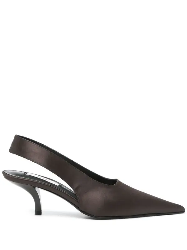 TOTÊME 55mm Classic Satin Pumps - Brown