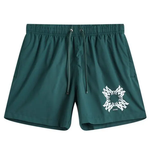 Amiri Quad Print Swim Shorts - Evergreen