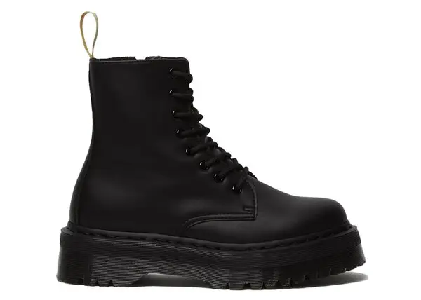 Dr. Martens Vegan Jadon Ii Mono Platform Boots - Black/felix Rub Off