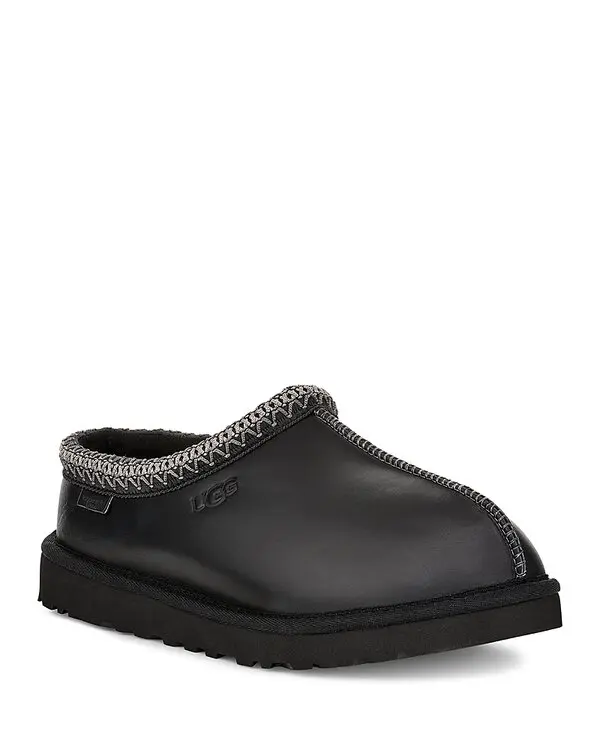 UGG Tasman Leather Slippers - Black