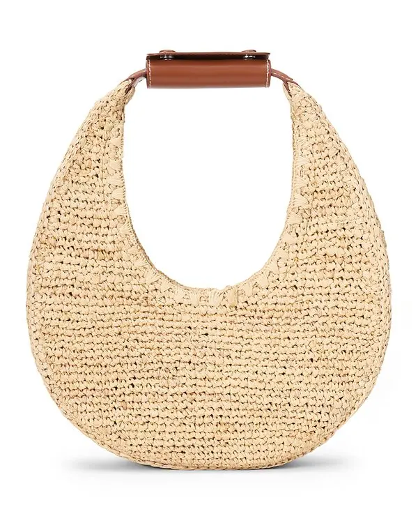 Staud Moon Raffia Tote - Natural Tan