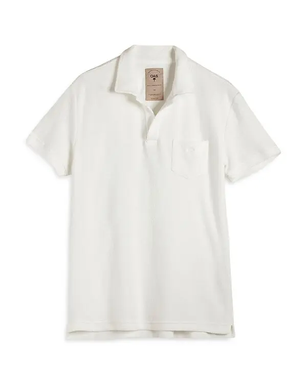 Oas Cotton Terry Regular Fit Pocket Polo Shirt - White