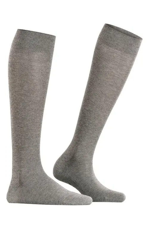 Falke Sensitive London Knee High Socks - Light Grey Melange