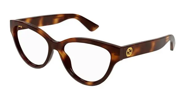 Gucci Full Rim Eyeglasses - Havana Havana Transparent