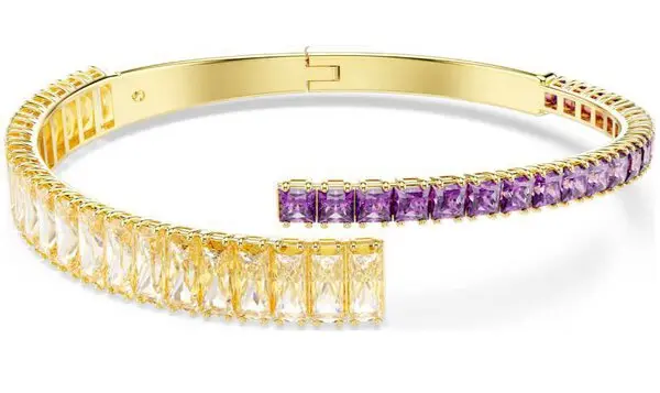 SWAROVSKI Two-tone Crystal Hinged Cuff Bracelet - Multicolor