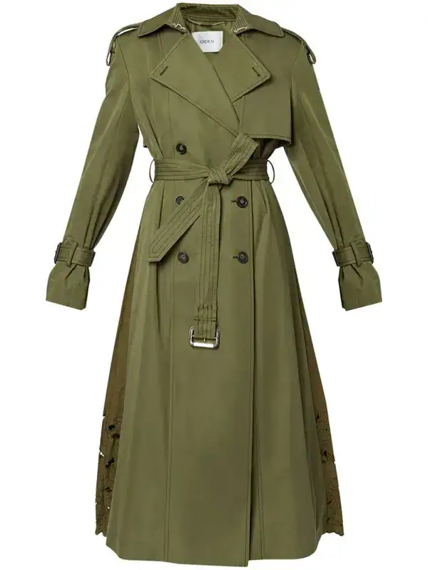 Erdem Hybrid Trench Coat In Green 59% Off Editorialist