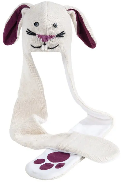 NIRVANNA DESIGNS Bunny Hatscarf - White