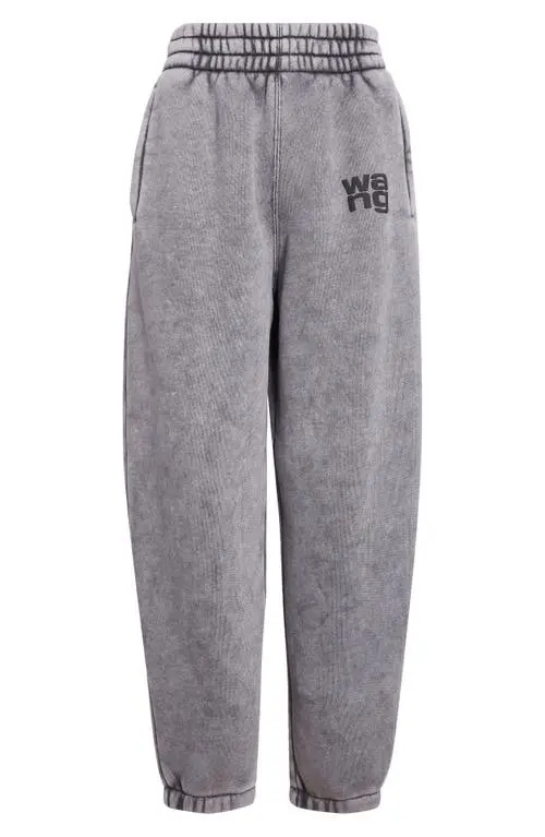 Alexander Wang Essential Logo French Terry Sweatpants - Washed Granite