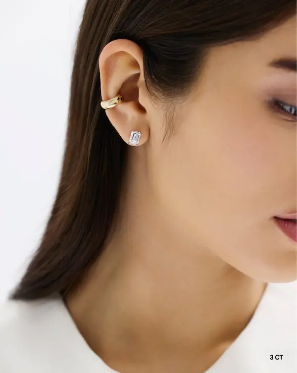Ring Concierge Emerald Lab Diamond Stud Earrings