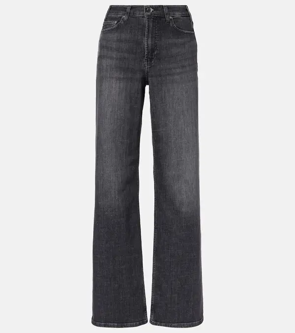 Ag Baggy High-rise Wide-leg Jeans