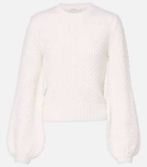 Max Mara Elvira Wool And Cashmere Sweater - White