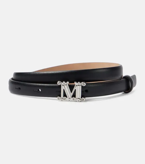 Max Mara Logo Leather Belt