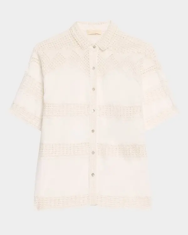 Ulla Johnson Amal Crochet Shirt