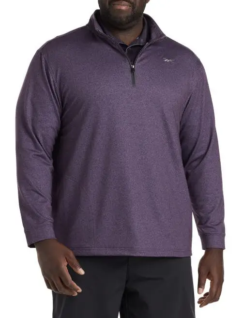 REEBOK Big & Tall Quarter-zip Performance Pullover