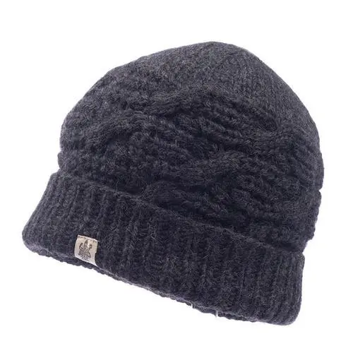 NIRVANNA DESIGNS Side Cable Knit Beanie - Charcoal