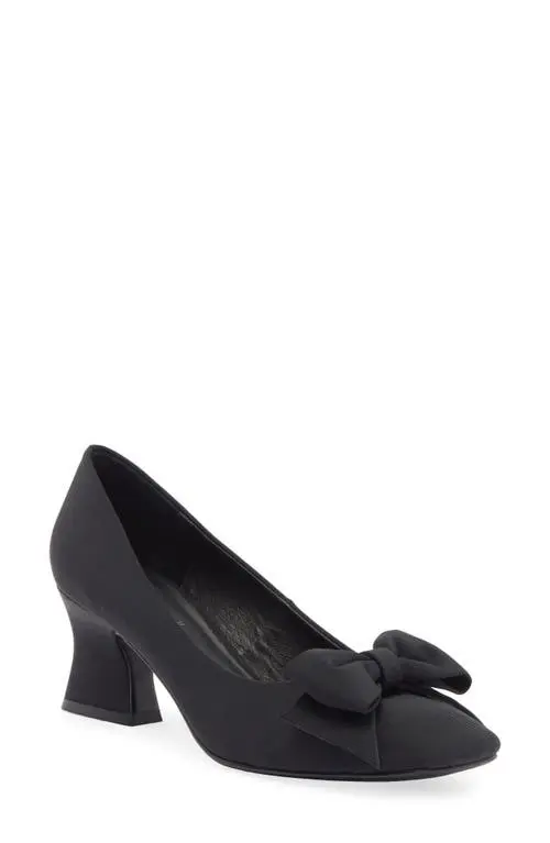 Jeffrey Campbell Anneliese Bow Pump - Black Faille
