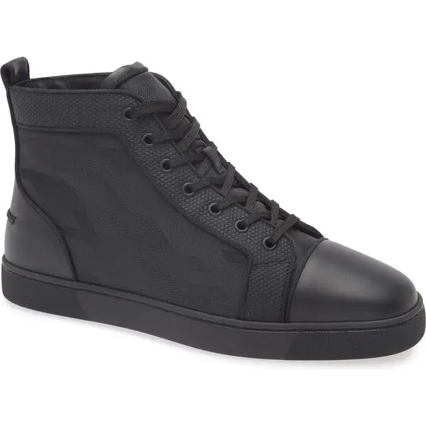 CHRISTIAN LOUBOUTIN Louis Orlato High-top Sneaker - Black-black