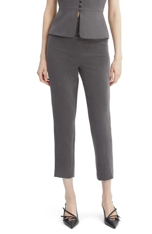 Bardot Corset High Waist Crop Pants - Grey