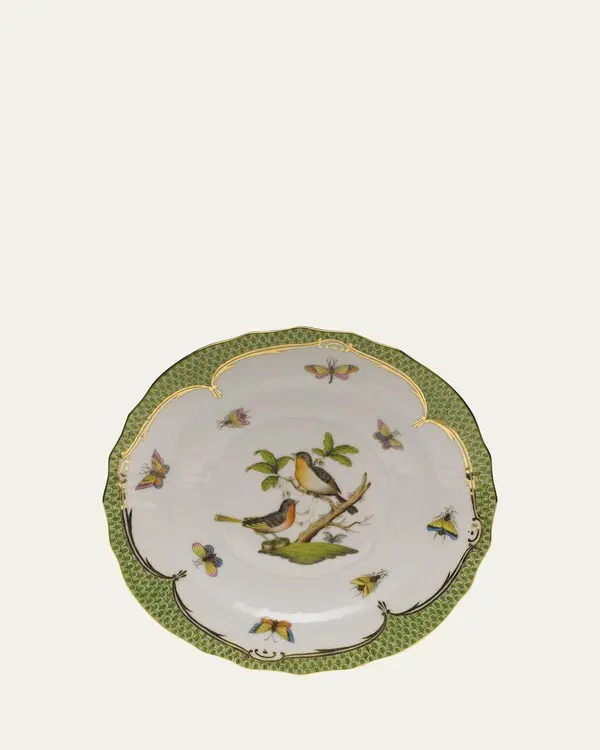 HEREND Rothschild Bird Green Motif 08 Salad Plate