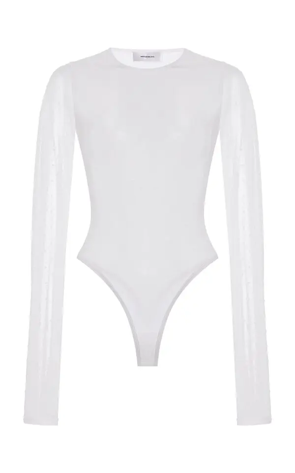 Wardrobe.NYC Polka Dot Bodysuit - White
