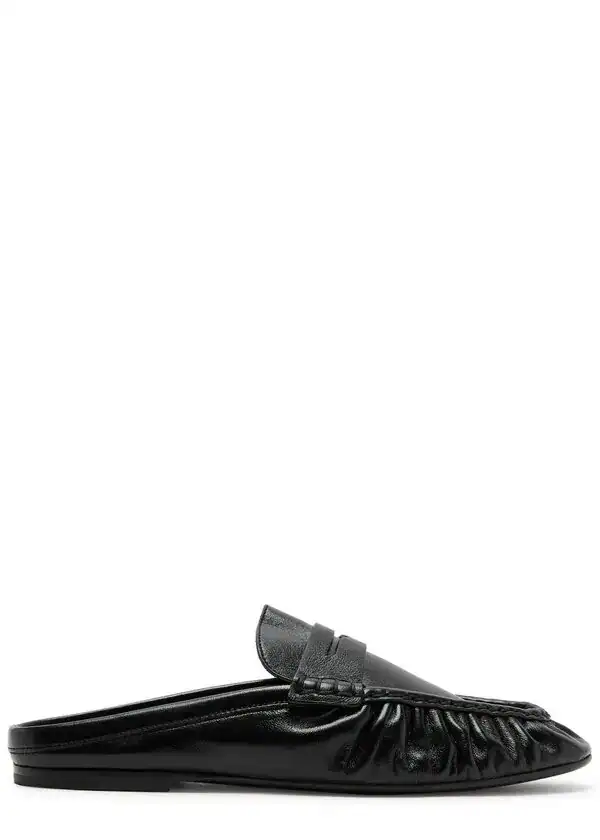 Saint Laurent Le Loafer Backless Loafers - Black | Editorialist