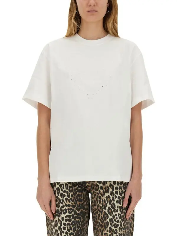 GANNI Organic Cotton T-shirt - White