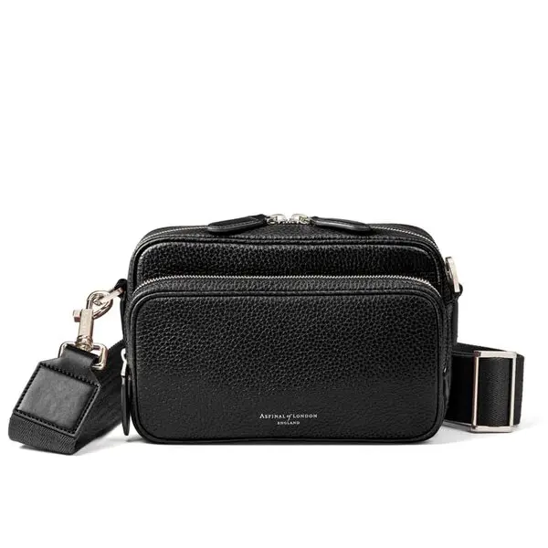 ASPINAL OF LONDON Reporter East West Messenger Bag - Black