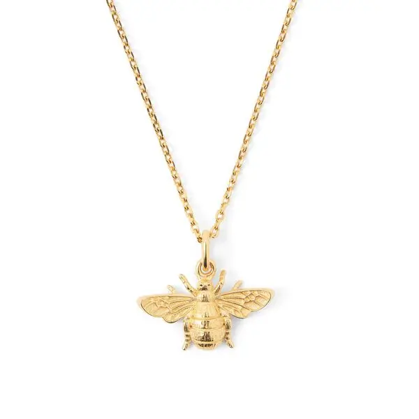 ASPINAL OF LONDON Bee Charm Necklace In 18ct Vermeil - Gold