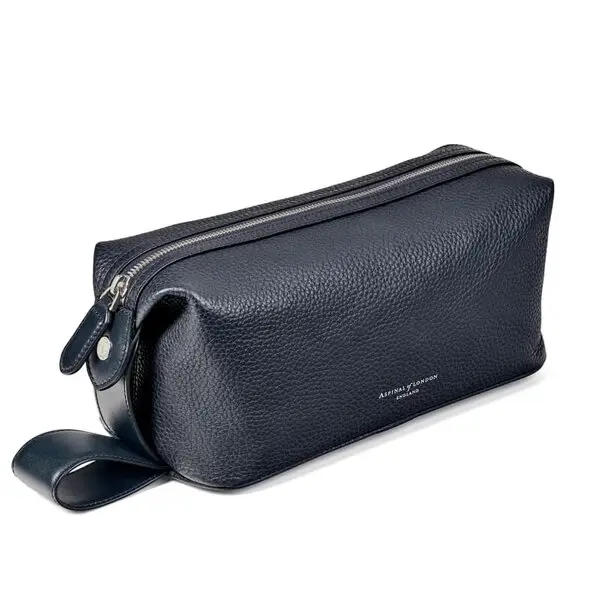 ASPINAL OF LONDON Reporter Wash Bag - Blue