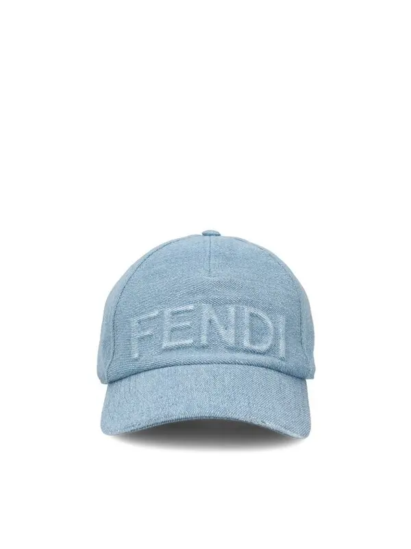 Fendi Denim Baseball Cap In Blue - 11% Off | Editorialist