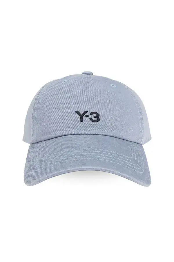 Y3 Logo Embroidered Baseball Cap In Blue - 38% Off | Editorialist