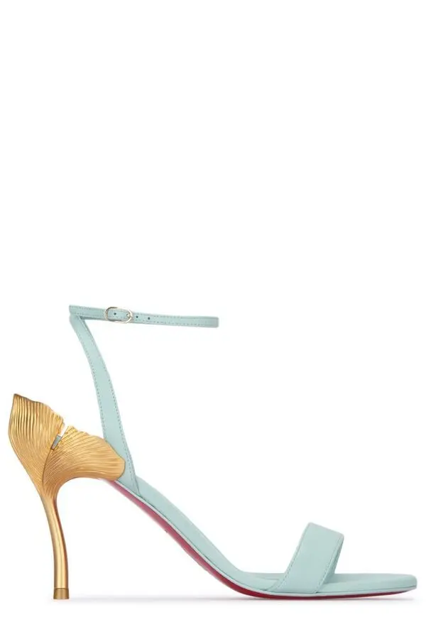 Christian Louboutin Heel Detailed Sandals In Blue - 45% Off | Editorialist