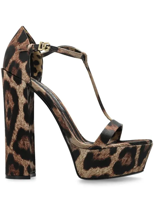 Dolce & Gabbana 105mm Leopard-print Platform Sandals