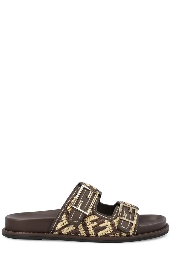 Fendi Feel Logo Detailed Slides In Multi - 46% Off | Editorialist
