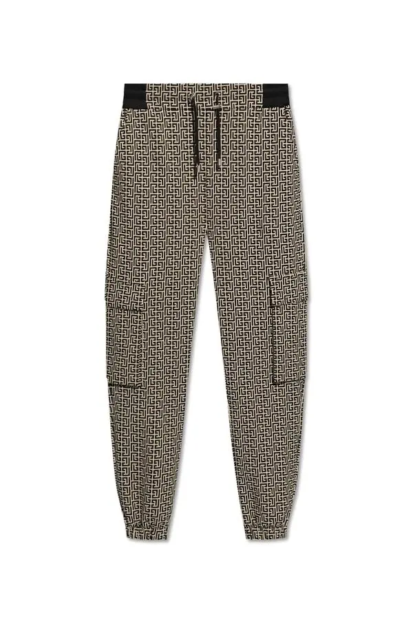 Balmain Logo Monogram Sweatpants In Black - 45% Off | Editorialist
