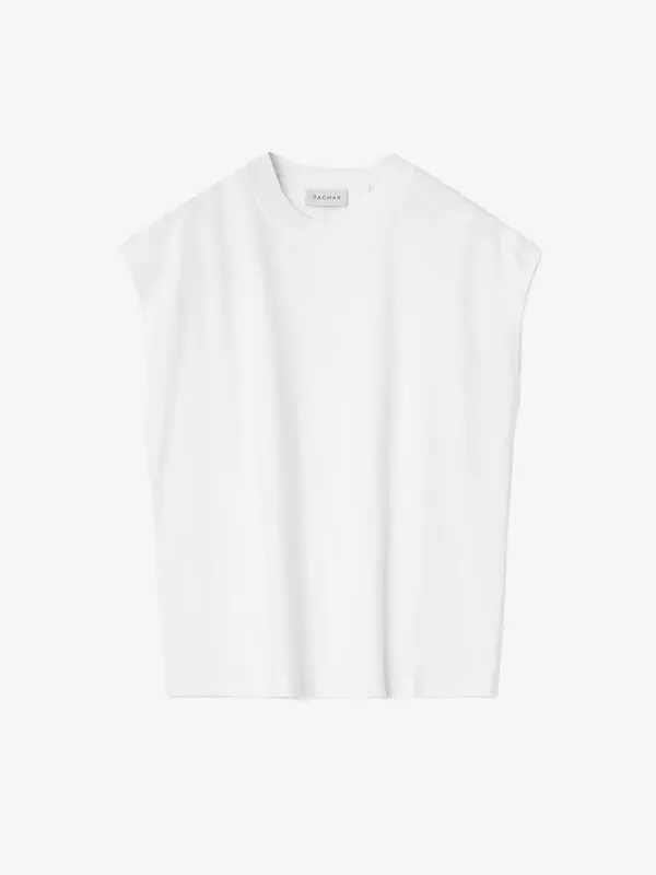 HOUSE OF DAGMAR Sleeveless Tee - White