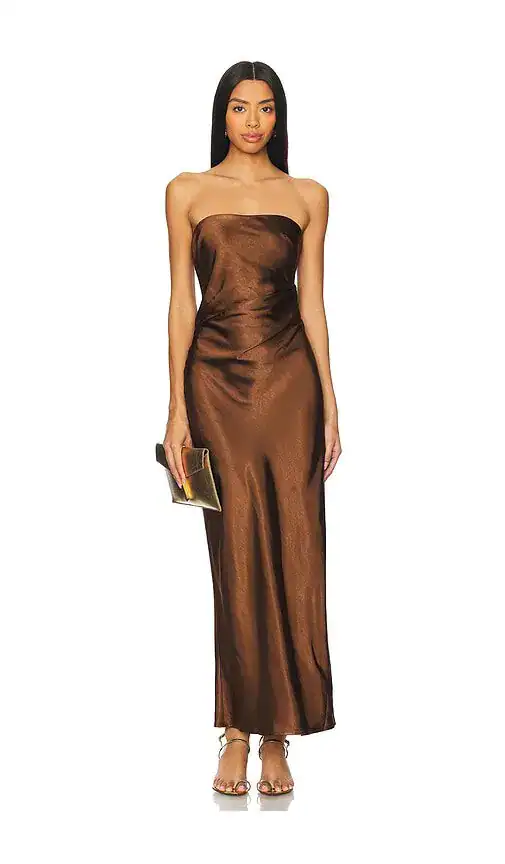 princess polly baby blue dress Runaway The Label x Revolve Kristine Dress in Chocolate