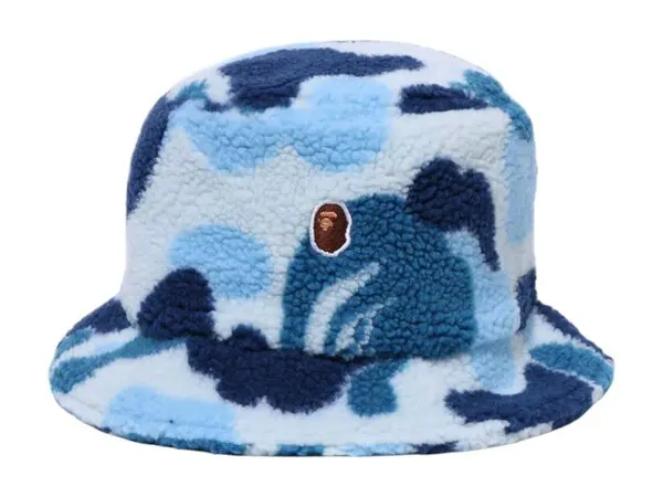 BAPE Abc Camo Boa Fleece Bucket Hat - Blue