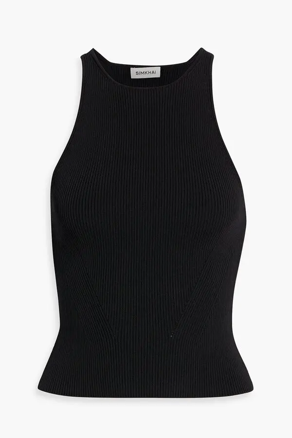 Simkhai Reza Ribbed-knit Tank - Black